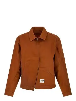Undercover Logo-patch Zip-up Jacket - Brown