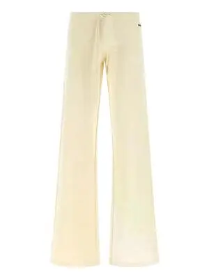 Balenciaga Logo-embroidered Flared Track Pants - Neutrals
