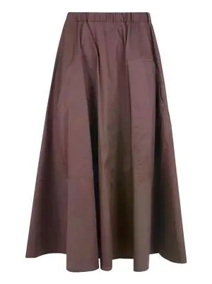 DRHOPE A-line Patch-pocket Skirt - Brown