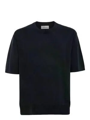 LANEUS Cotton Crew-neck T-shirt - Blue