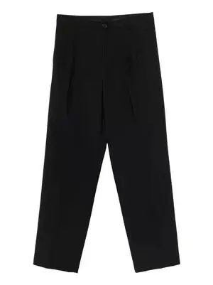 AMARANTO Pleated Trousers - Black