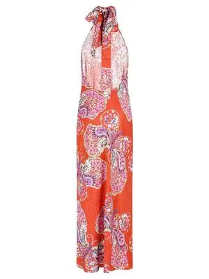 Rixo Maura Jacquard Midi Dress - Red