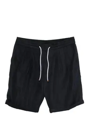 Brunello Cucinelli Drawstring Pleated Shorts - Blue