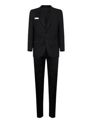 Kiton Single Breasted Suit Black