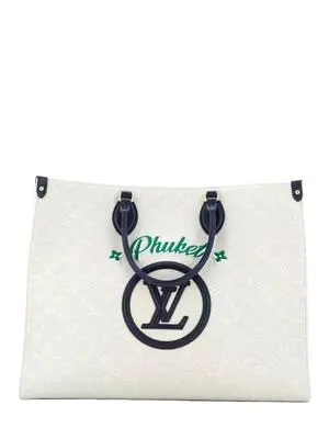 LOUIS VUITTON Louis Vuitton OnTheGo Limited Edition Cities GM Tote Bag Neutrals