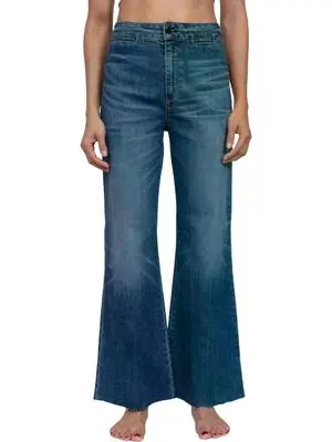ASKK NY Whiskered Raw-hem Jeans - Blue