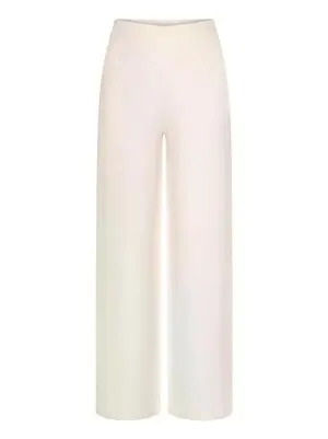 Posse Noelle High-waisted Wide-leg Trousers - Neutrals