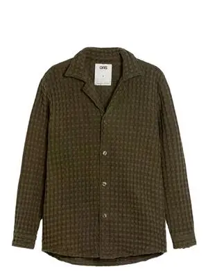 OAS Company Turtle Waffle Long-sleeves Shirt - Green