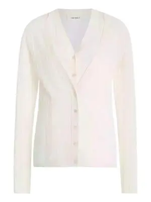 LISA YANG Vanna Ribbed Cardigan - Neutrals