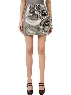 AKNVAS The Aksel Straight Hem Skirt - Silver