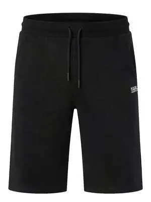 Karl Lagerfeld Logo-print Drawstring Shorts - Black