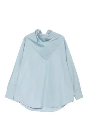 AMI Paris Bandana-Collar Shirt Blue