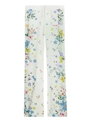 Alice + Olivia Floral-print Trousers - White