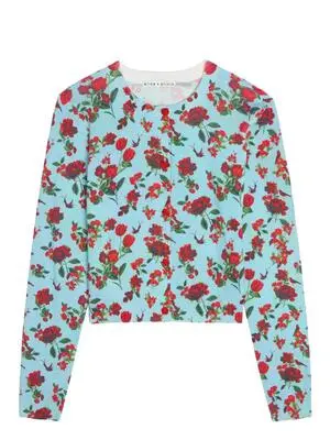 Alice + Olivia Floral-print Cardigan - Blue