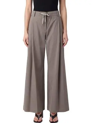 Brunello Cucinelli Cotton Blend Wide Leg Trousers - Beige
