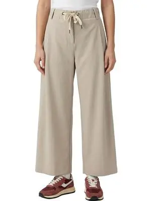 Brunello Cucinelli Brunello Cucinelli Cotton Blend Wide Leg Trousers Brown