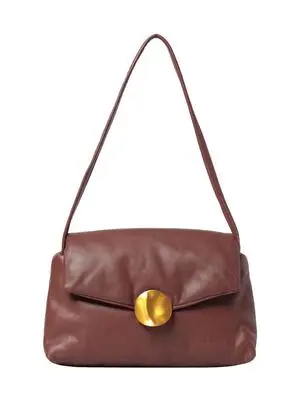VIC MATIE Vic Matié Nappa Leather Shoulder Bag Brown