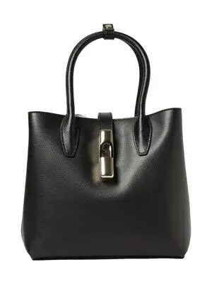 Furla Top Handle Bag With Clasp Detail - Black