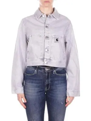 Carhartt Work In Progress Cropped Denim Jacket - Black