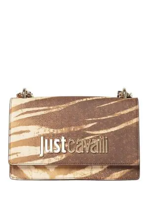 Just Cavalli Mini Bag With Chain Strap - Brown