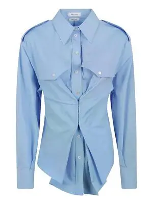 Alexander McQueen Corset-style Epaulette Shirt - Blue