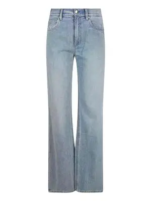 Alice + Olivia Faded-wash Wide-leg Jeans - Blue