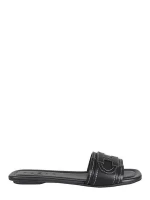 Hogan H685 H Logo Sandals - Black