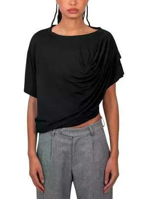 Gimaguas Daria Draped Top - Black