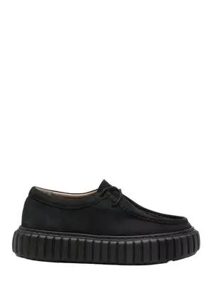 SERGIO MORETTI FIRENZE Suede Apron-toe Derby Shoes - Black