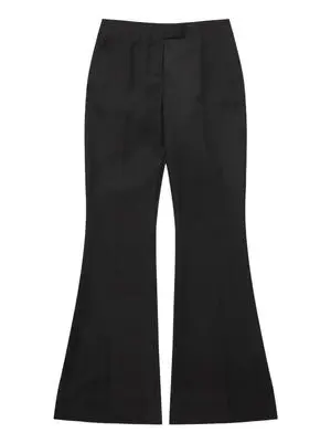 Matieres Fecales Flared Wool Trousers - Black