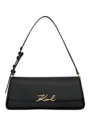 Karl Lagerfeld Signature Shoulder Bag - Black