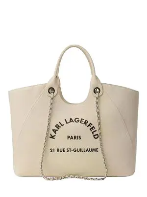 Karl Lagerfeld Karl Lagerfeld Rue St-Guillaume Chain Tote Bag Neutrals