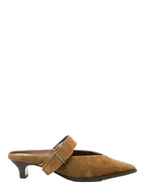 Ash Tessa Buckle-strap Mules - Brown