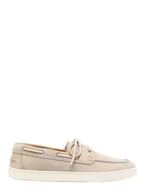 HENDERSON BARACCO Almond-toe Boat Shoes - Neutrals