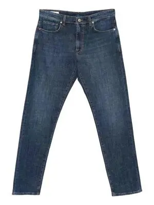 Incotex Logo-patch Belt-loop Jeans - Blue