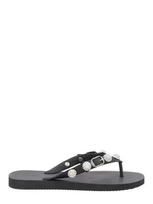 Balenciaga Cagole Slide Sandals - Black