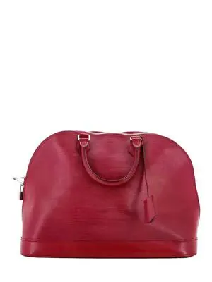 LOUIS VUITTON Alma Handbag Epi Leather GM Satchel Red