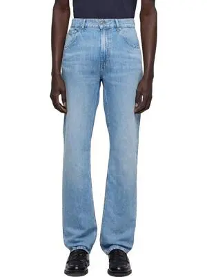 7 FOR ALL MANKIND The Straight Cotton & Linen Jeans
