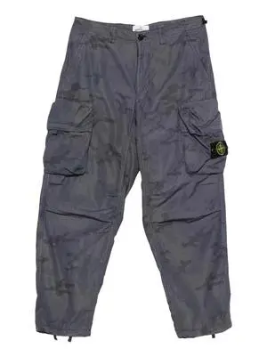 Stone Island Camouflage-print Ripstop Cargo Pants - Blue