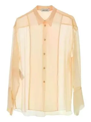 Alberta Ferretti Sheer Silk Shirt - Neutrals