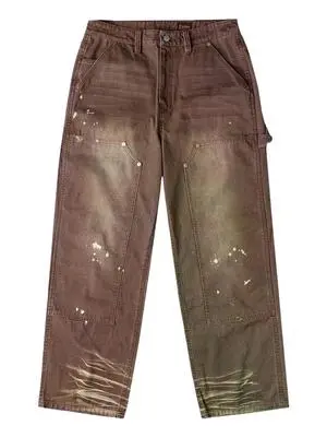 EVISU Distressed Daicock Jeans - Brown