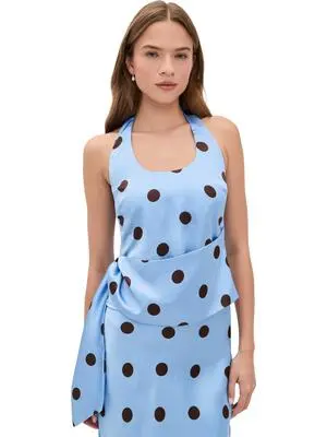 4TH & RECKLESS Halter Neck Polka Dot Top - Multi