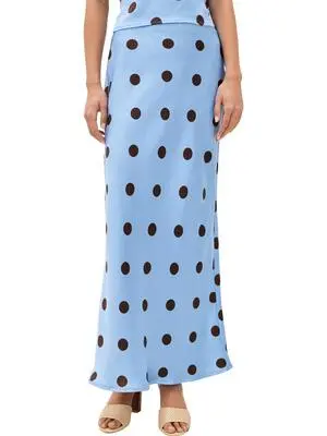 4TH & RECKLESS Polka-dot Print Satin Skirt - Multi