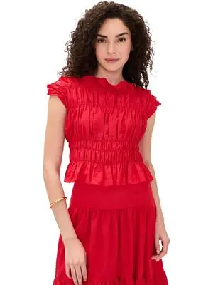 Cinq À Sept Evalina Top - Goji Berry