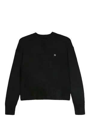 CALVIN KLEIN Logo-Appliqué Cotton Jumper