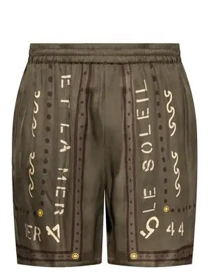 Balmain Printed Shorts - Green