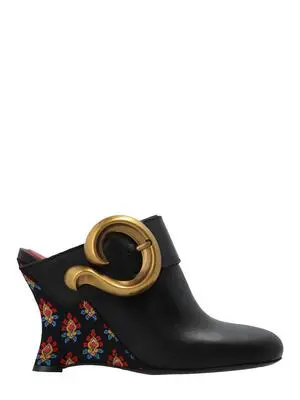 Etro Wedge Heel Slides - Black