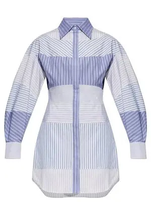 Moschino Striped Cotton Shirt Dress - Multicolour