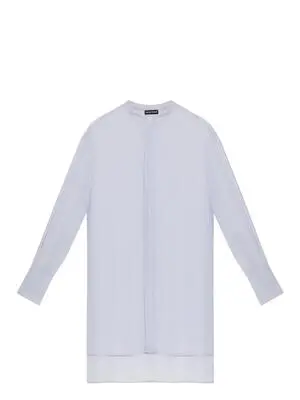 Emporio Armani Mandarin Collar Shirt - Blue