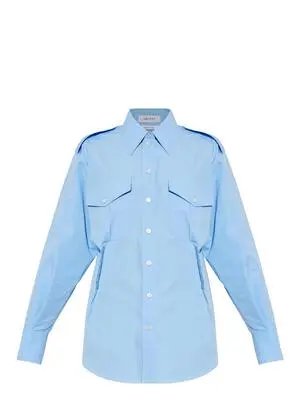 Alexander McQueen Asymmetrical Cut Shirt - Blue